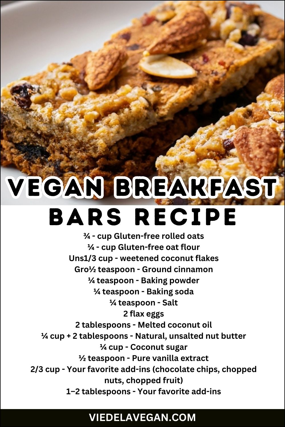 Vegan Breakfast Bars Recipe: Delicious, Easy Homemade