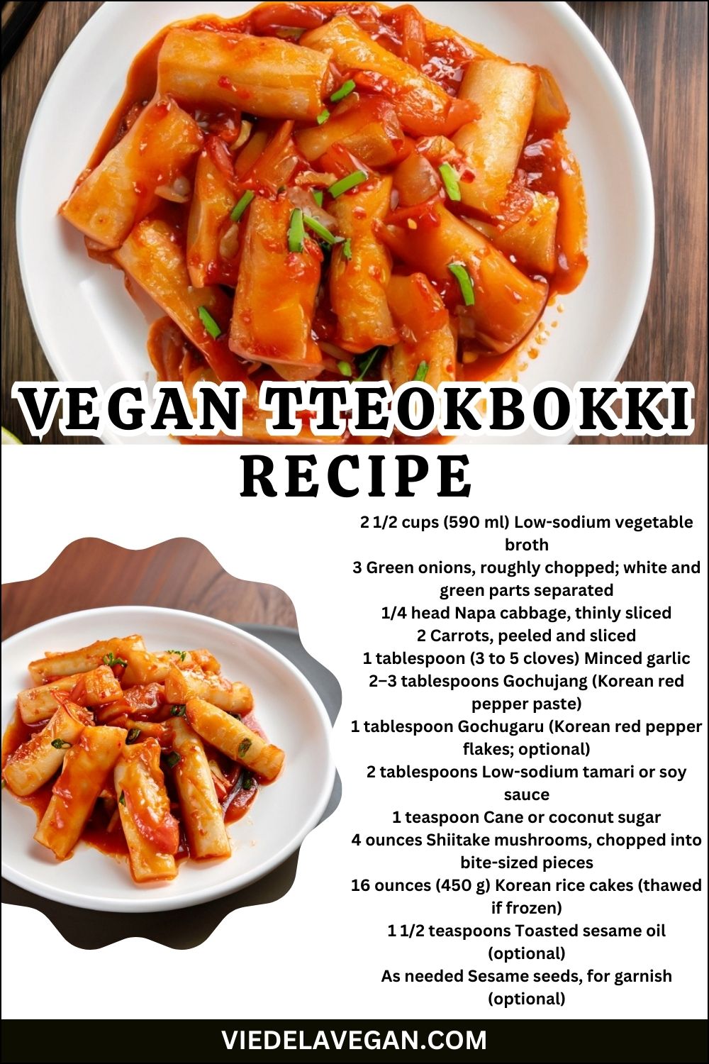 Vegan Tteokbokki Recipe: Spicy Korean Rice Cakes