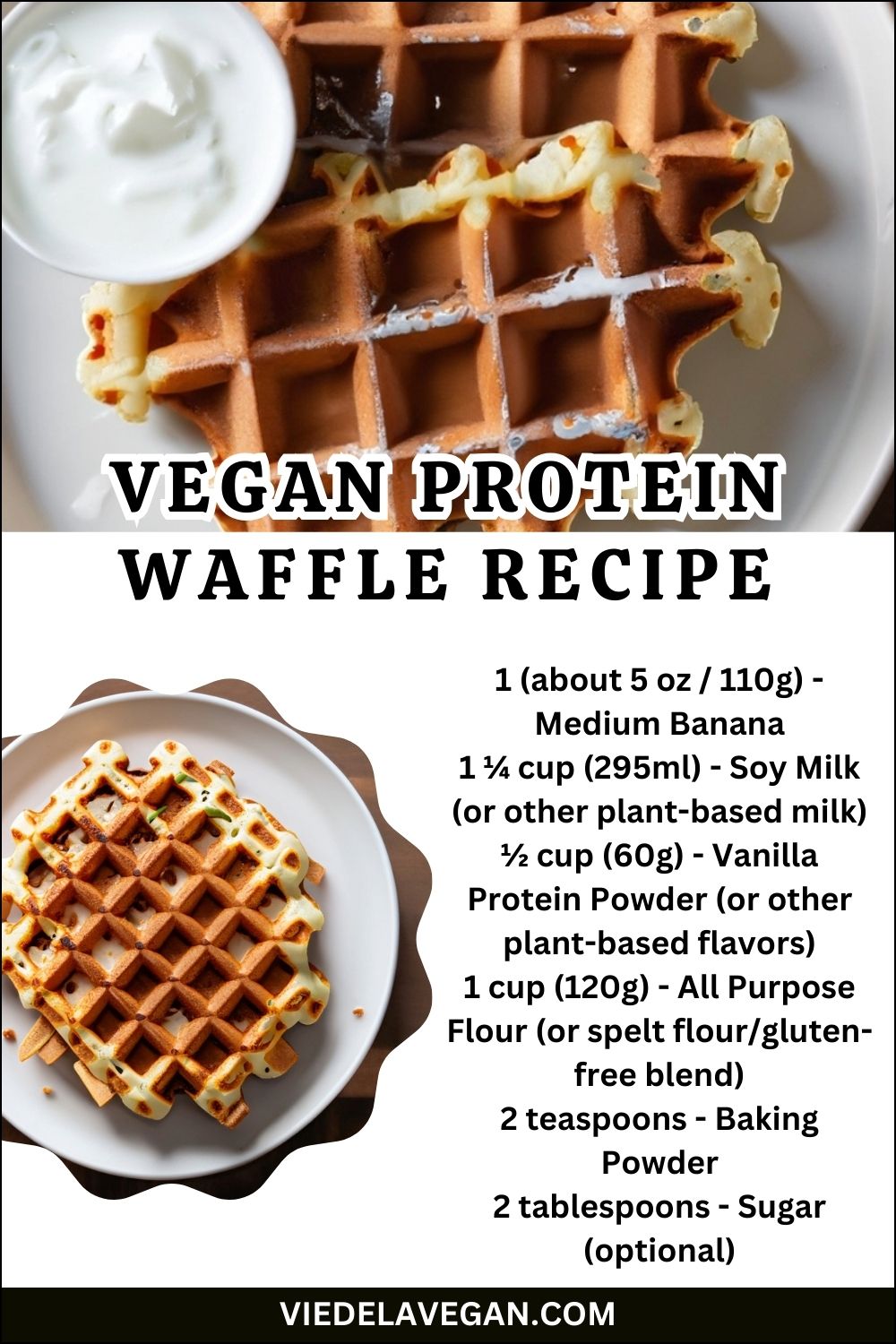 Fluffy Vegan Protein Waffle Recipe - Healthy and Delicious