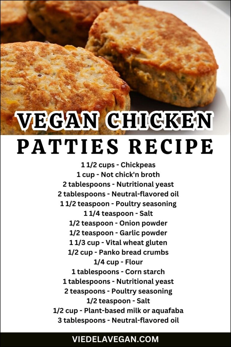 Healthy Vegan Chicken Patties Recipe - Homemade & Delicious