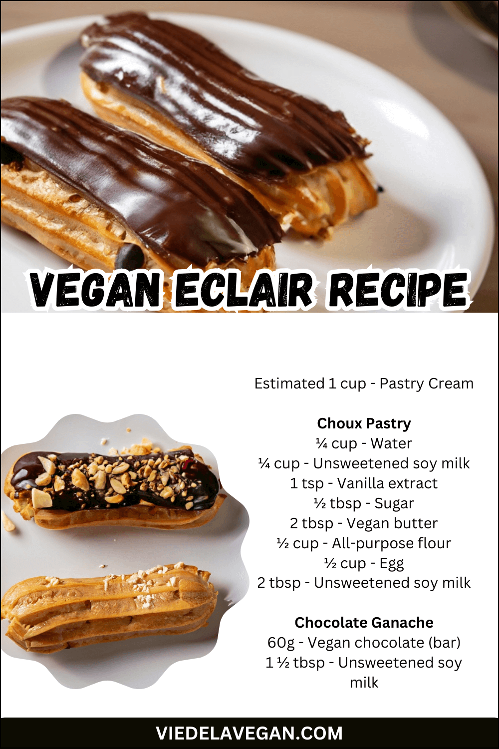 Easy Vegan Eclair Recipe - Delicious Dairy-Free Pastry